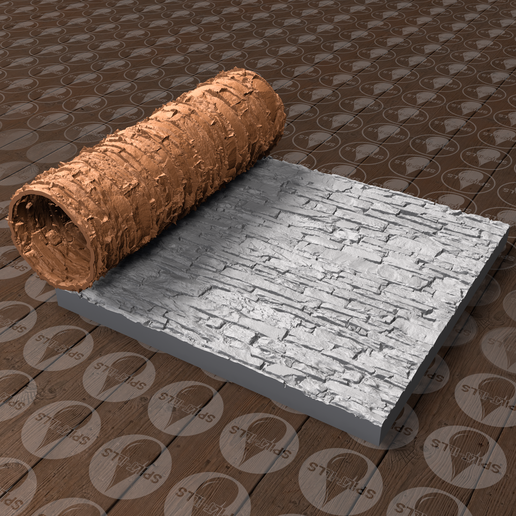 🎲 Rustic Stone Wall – Thin Texture Roller (Low Resin Cost) – 4.5 Inches ...