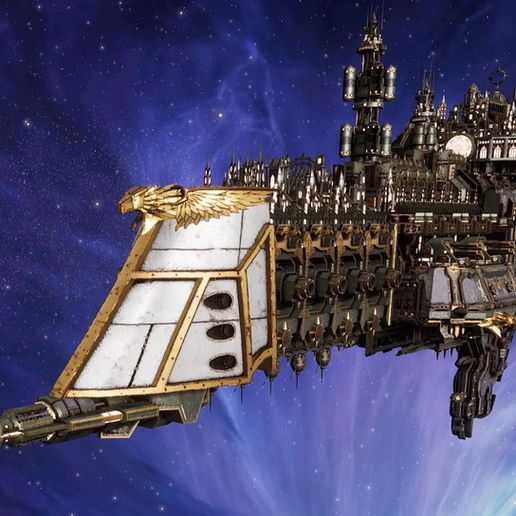 🚢 Battlefleet Gothic- Lunar Class Cruiser・Free 3D File for ・Cults