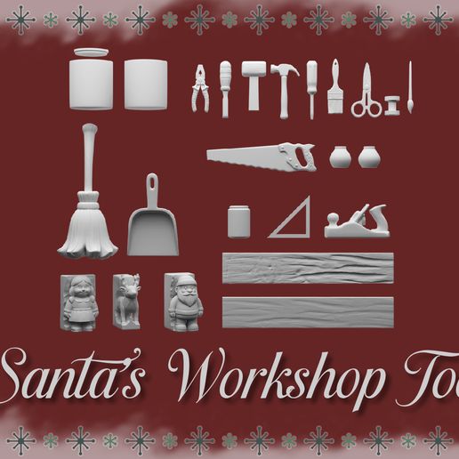 🎄 Santa’s Workshop Tools – Complete Miniature Set (25 STL Files)・ STL ...