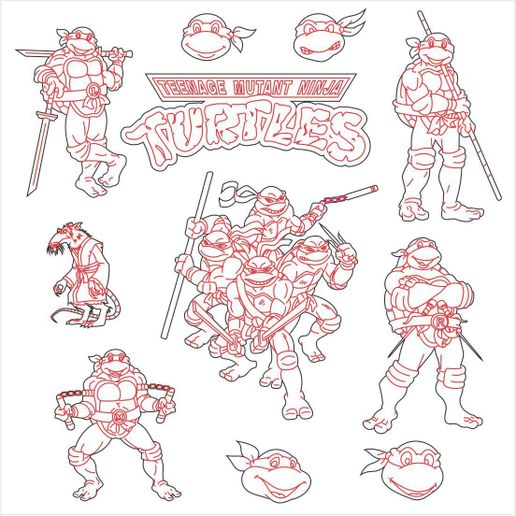 google teenage mutant ninja turtles coloring pages