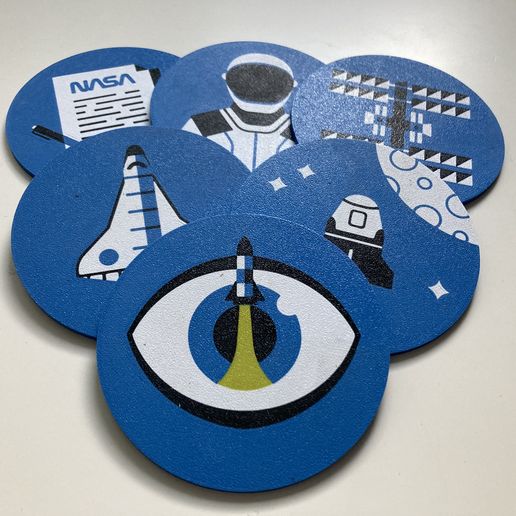 🚩 SpaceX NASA coaster set・ STL File for 3D printing・Cults