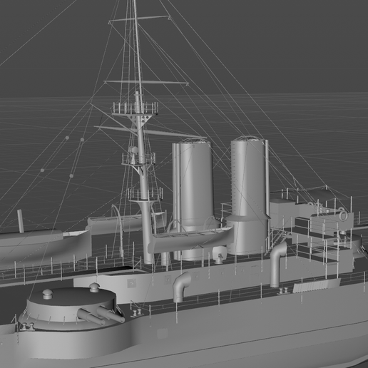🚢 Digital model of the Brazilian battleship Riachuelo・ OBJ File for 3D ...