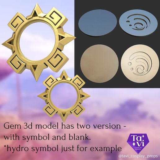 🎨 Natlan hydro vision genshin impact 3d print cosplay stl files・ 3D ...