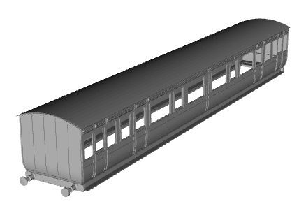 🛤️ Metropolitan Railway rebuilt saloon coach 1/32 scale・ 3D File for 3D ...