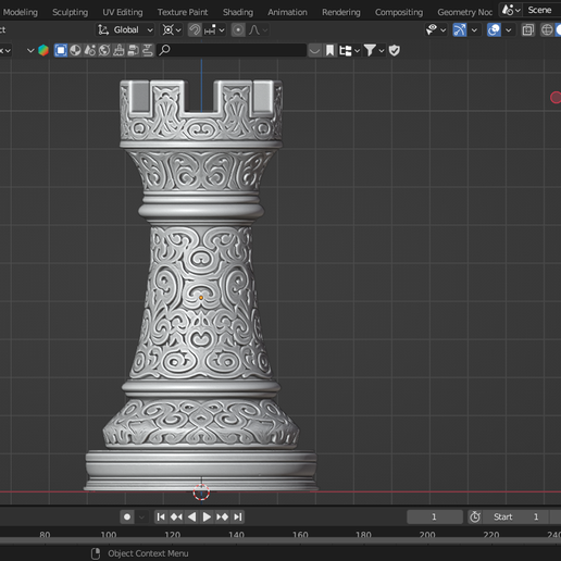 ♟️ Medieval Rook Chess Piece・ STL File for 3D printing・Cults