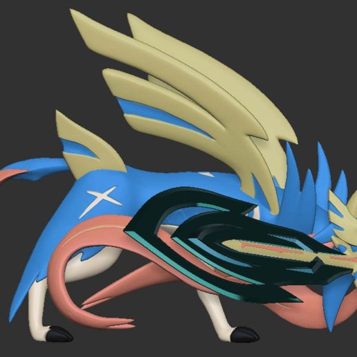 🫅 Zacian Crowned Sword | 3D Printable STL | Pokemon Fan Art・ STL File ...