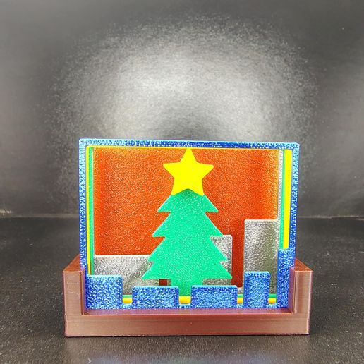 STL file Christmas desktop shadow box 🎄 ・Model to download and 3D print ...