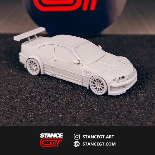 🚗 BMW M3 GTR e46 | SCALED 1/64 | Scale model car・ STL File for 3D ...