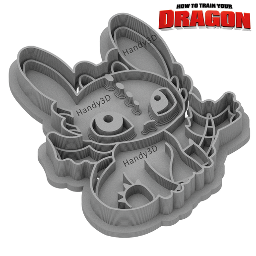 STL file Toothless sitting v2 How to train your dragon COOKIE CUTTER ...