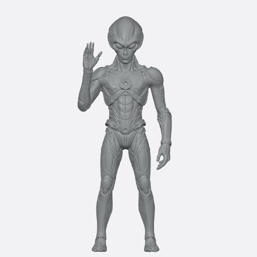 👽 Alien Cyborg Male 3D・Free STL File for 3D printing・Cults
