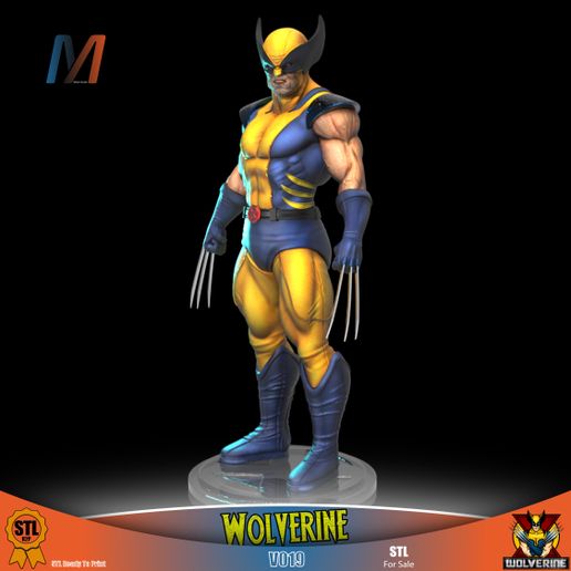 🗿 V019 - MARVEL WOLVERINE・ STL File for ・Cults