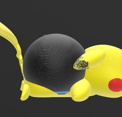 STL file Suporte Alexa Echo Dot 4a e 5a Geração Pikachu Sleepping ...