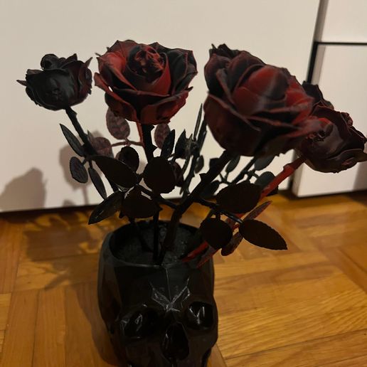 🎃 Halloween Skull Roses・ STL File for 3D printing・Cults