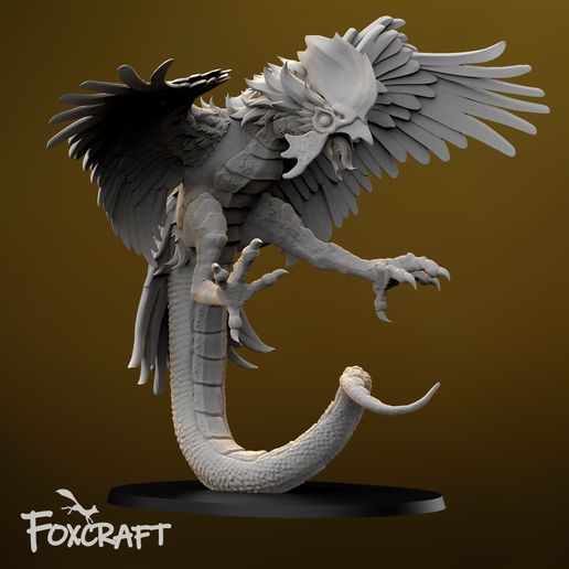 STL file Basilisk vs Great Cockatrice 👹 ・3D print design to download・Cults