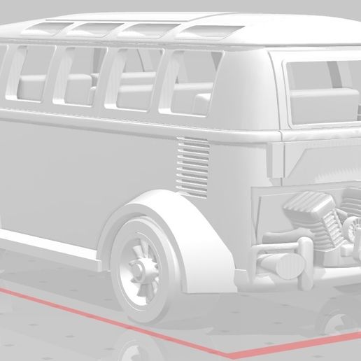 🚌 Vw Bus Racing design・Free STL File for ・Cults