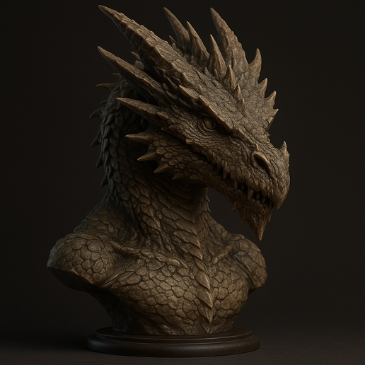 🐉 Dragon Bust・Free STL File for 3D printing・Cults