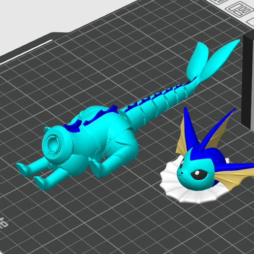 🐉 Flexi Vaporeon Pokemon・ 3D File for 3D printing・Cults