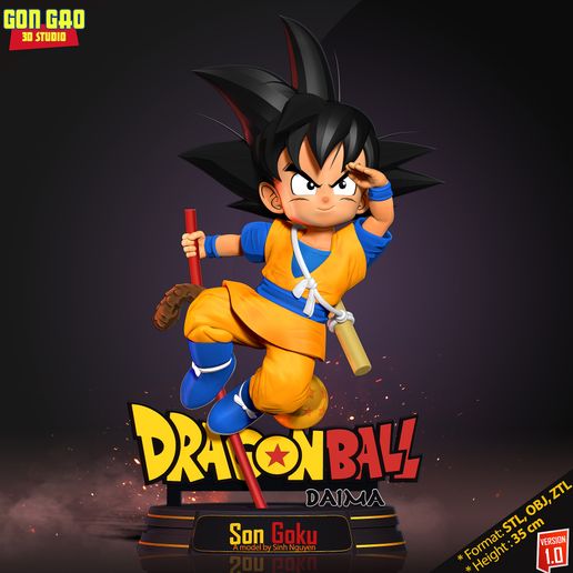 💬 Kid Son Goku・ 3D File for 3D printing・Cults