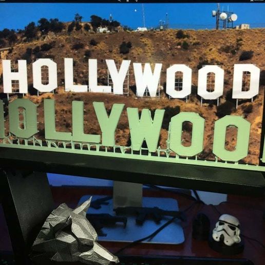 🎨 Hollywood sign・Free STL File for ・Cults