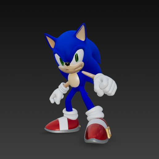 🎲 Sonic STL - Sonic figure ready for 3D printing・ STL File for 3D ...