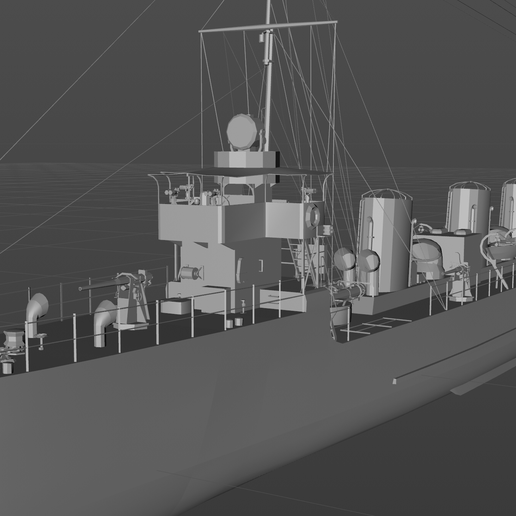 🚢 Digital model of the Orange-class destroyer・ OBJ File for 3D printing ...
