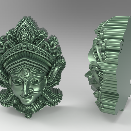 STL file Durga Face Statue File 📁 (OBJ)・3D print design to download・Cults