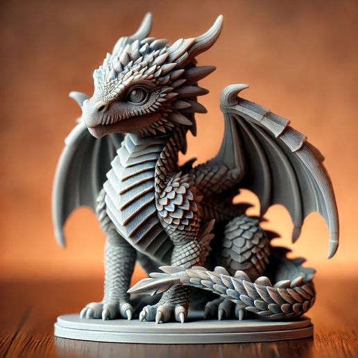 👶 Cute Baby Dragon - Highly Detailed 3D Printable Fantasy Model・ STL ...
