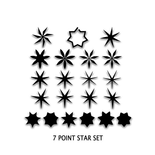 Archivo 3D 7 Point Star Set ⭐ ・Plan para descargar y imprimir en 3D・Cults