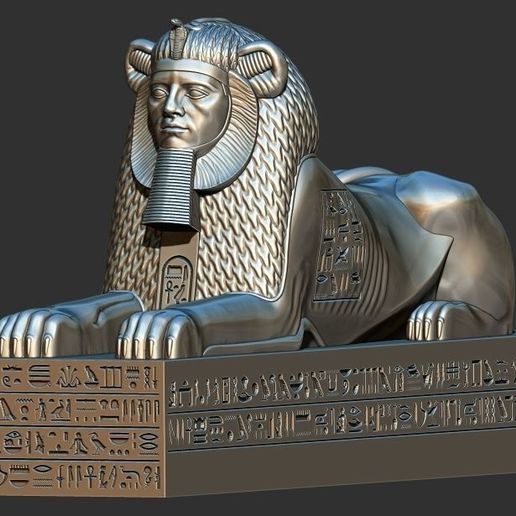 🇪🇬 egyptian pharaoh Sphinx of Amenemhat III 3d printable model・ 3D File ...