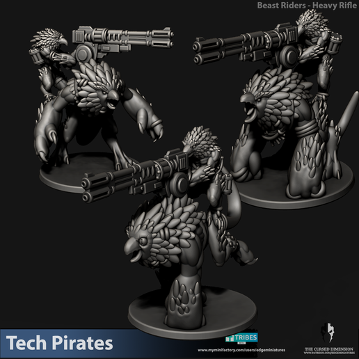 🔨 Beast Riders - Skyborn Scavengers - 28mm・ 3D File for 3D printing・Cults