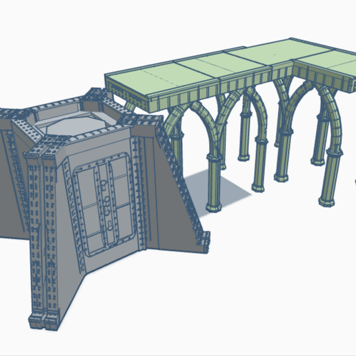 Free OBJ file Imperial Gothic Walkway Tower (Base) 🎲 ・3D printing ...