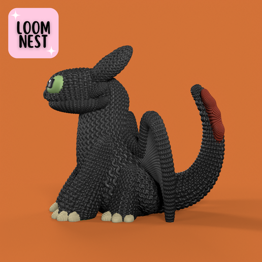 🚆 Toothless Knitted - How To Train your Dragon - Crochet - Decoration ...