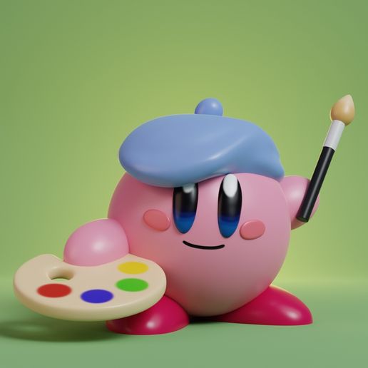🧑‍🎨 Kirby Artist – 3D Model for Printing・ STL File for 3D printing・Cults