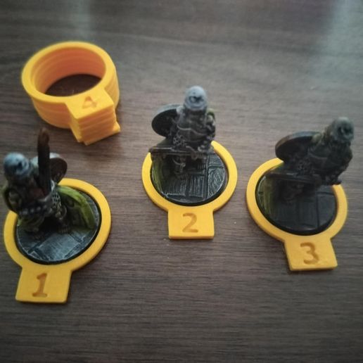 🎲 Dungeon and Dragons number markers・Free STL File for 3D printing・Cults