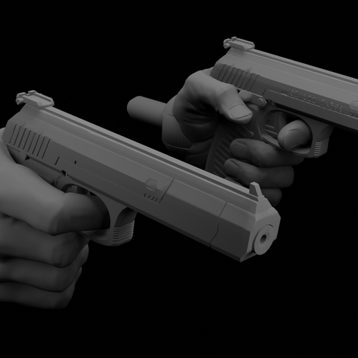 STL file articulated Gun hand 🔫 (OBJ)・3D printer model to download・Cults
