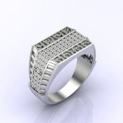 3D file Print Ready STL 3DM Gents Rings Diamond Men Ring 3D print model 💎 ・3D printing design to ...
