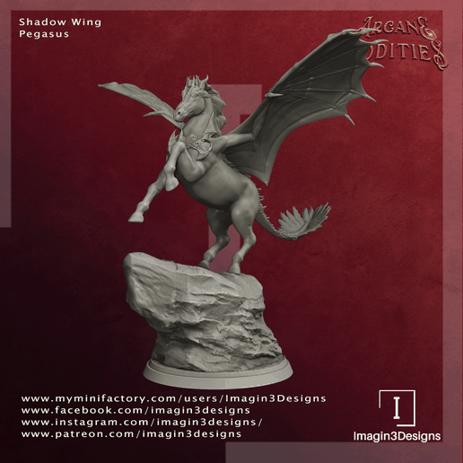 3D file Shadow Wing Pegasus 🪶 ・3D printer model to download・Cults