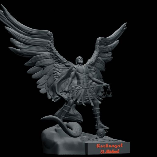 🎨 St. Michael the Archangel, 3D Printing, 3D printable・ 3D File for ・Cults