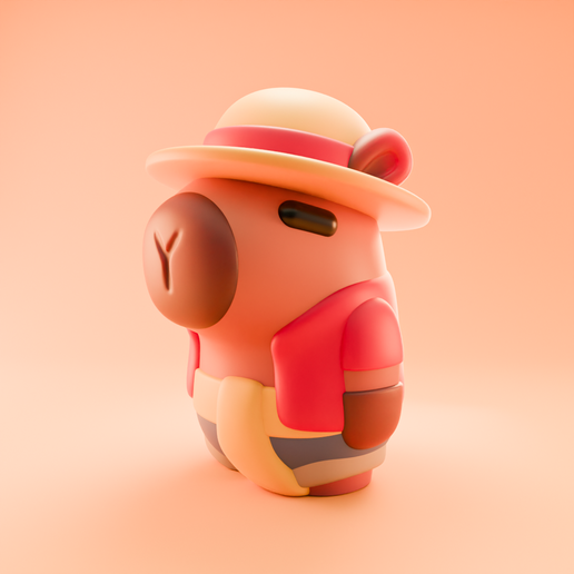 👾 Collection 4 Figures Capybaras One Piece / Luffy, Zoro, Usopp and ...