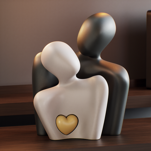 🧑‍🤝‍🧑 Couple in love abstract sculpture - Couple in love abstract ...