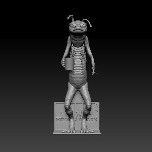 🪱 Men in Black Worm・ STL File for 3D printing・Cults