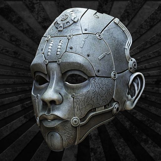 🤖 Cyborg Mask Cyberpunk Robot Mask 3D print model・ STL File for 3D ...