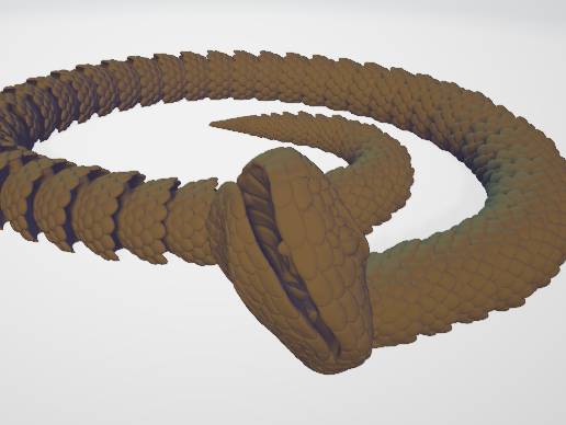 🐍 Biting Snake Flexi・Free STL File for 3D printing・Cults