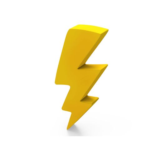 🌩️ Lightning Symbol NO.1・ STL File for 3D printing・Cults