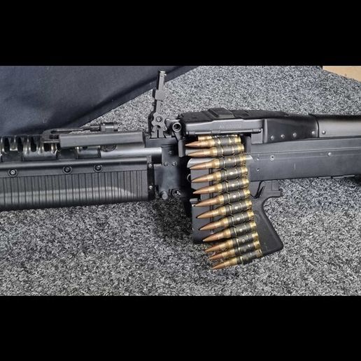 🔫 Airsoft A&K M60 Bullet Belt Claw・Free STL File for 3D printing・Cults