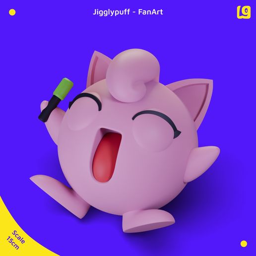 MultiColor Version Jigglypuff Lying and Laughing from the Pokemon Anime ...