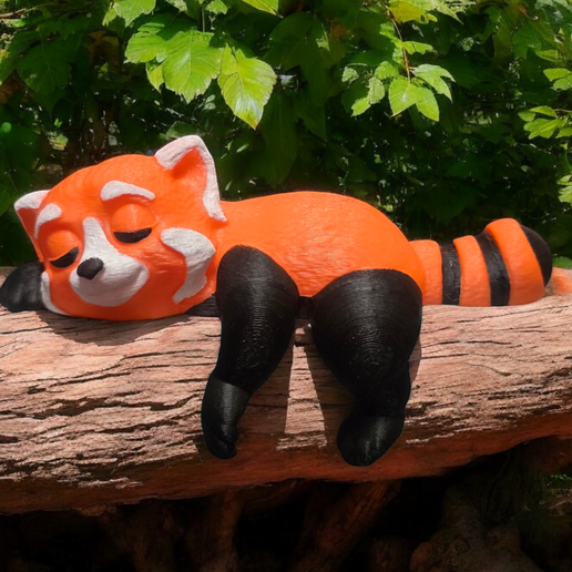 3D file Sleeping Red Panda On A Shelf 😴 ・3D print design to download・Cults