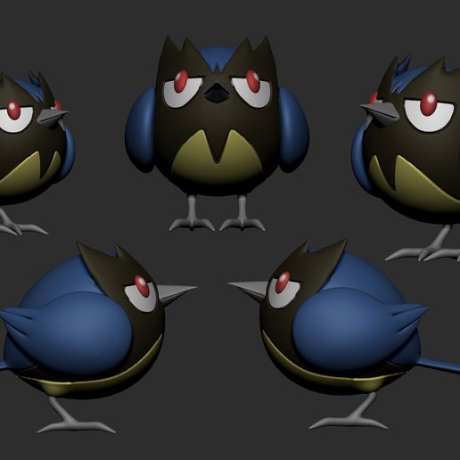 🐉 Pokemon - Rookidee, Corvisquire and Corviknight・ STL File for ・Cults