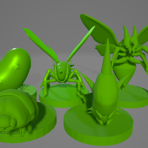 👪 Yugioh Great Moth Family miniature DDM figure・ OBJ File for 3D printing・Cults