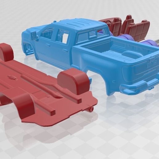 🚚 GMC Sierra Denali 3500 HD 2025 – STL Truck Model with Separate Parts ...